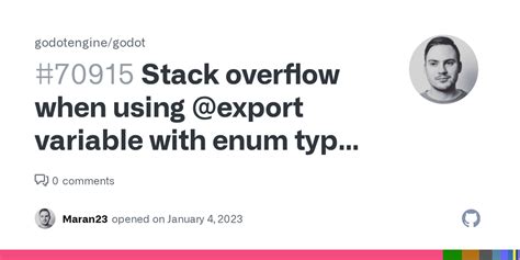 Stack Overflow When Using Export Variable With Enum Type And Set Get
