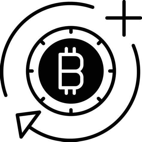 Sync Add Bitcoin Solid Glyph Vector Illustration 36576453 Vector Art At