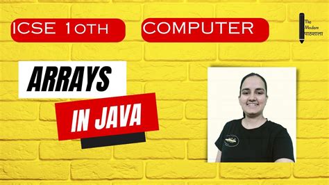 Arrays In Java I Icse Class 10 Computer Applications Programs In Java