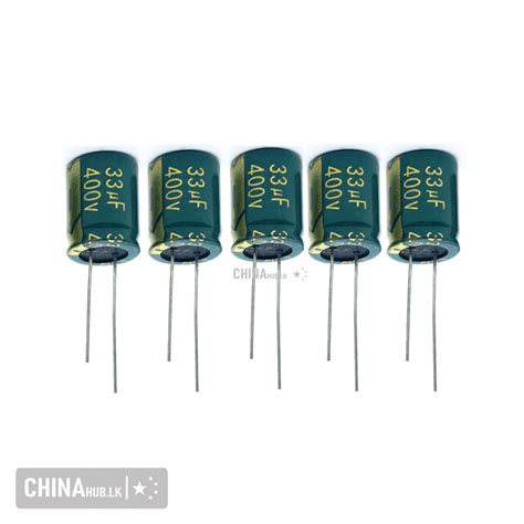 33uf 400v Electrolytic Capacitor 5 Pcs Pack Chinahublk