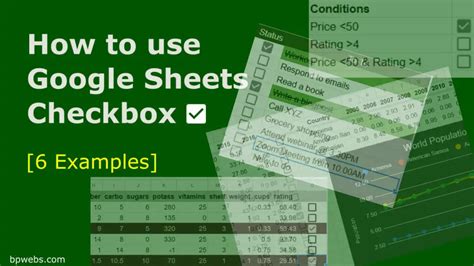 Google Sheets Checkbox How To Make Your Sheets More Interactive Bpwebs