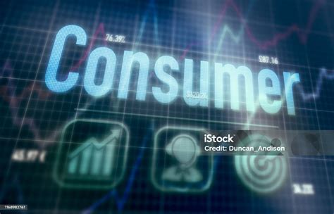 소비자 개념이 쓰여진 미래지향적인 도트 매트릭스 디스플레이 개념에 대한 스톡 사진 및 기타 이미지 개념 고객 고급