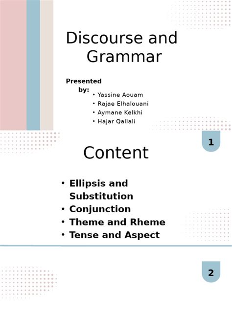 Discourse Analysis Presentation Pdf Sentence Linguistics