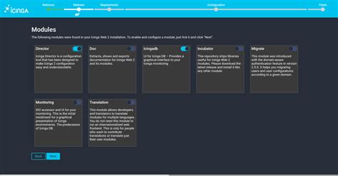 websetup get started with icinga