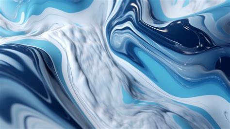 Silver Wavy Illustration Over Liquid Gradient Texture On Marble