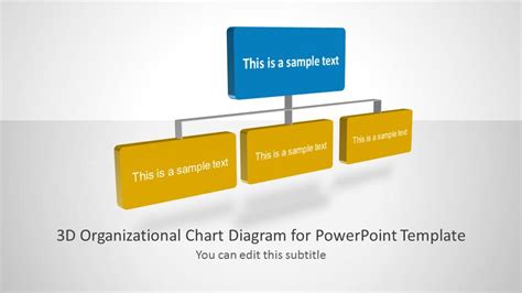D Organizational Chart For PowerPoint SlideModel