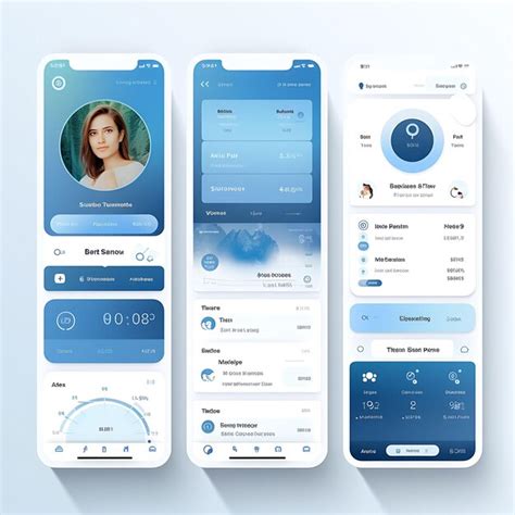 Premium Ai Image Mobile App Layout Design Of Remote Patient Monitoring Streamlined And