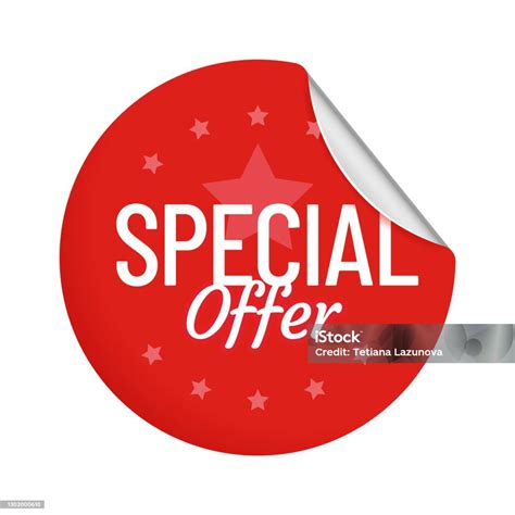 곡선 모서리가있는 특수 제공 라운드 접착제 배지 빨간 원 스티커 금속 곱슬 각도 라벨 구매에 대한 스톡 벡터 아트 및 기타 이미지 구매 굽은 금속의 Istock
