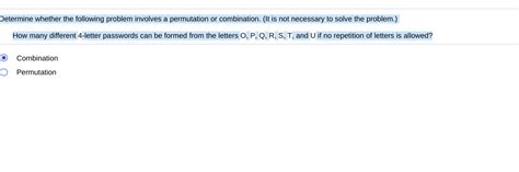 Solved Determine Whether The Following Problem Involves A