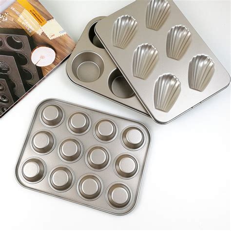 Duty Carbon Steel Cupcake Baking Tray 12 Mini Cup Vicedeal