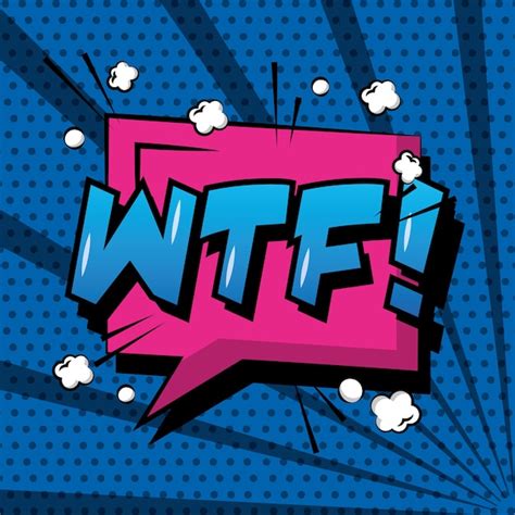 Premium Vector | Comic pop art speech bubble wtf expression