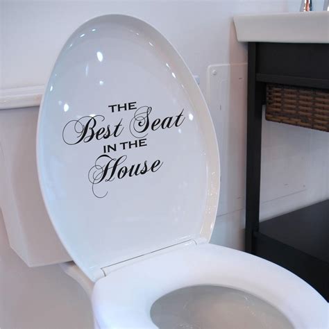 Toilet Seat Decal Best Seat In The House Wall Art Funny Novelty Sticker Bathroom Bathroom Wall