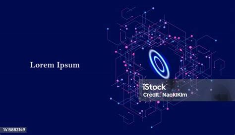 추상 블루 핑크 육각형 네트워크 이미지 기하학적 해군 배경 과학 기술 미래 지향적 인 개념 예측에 대한 스톡 벡터 아트 및 기타 이미지 Istock