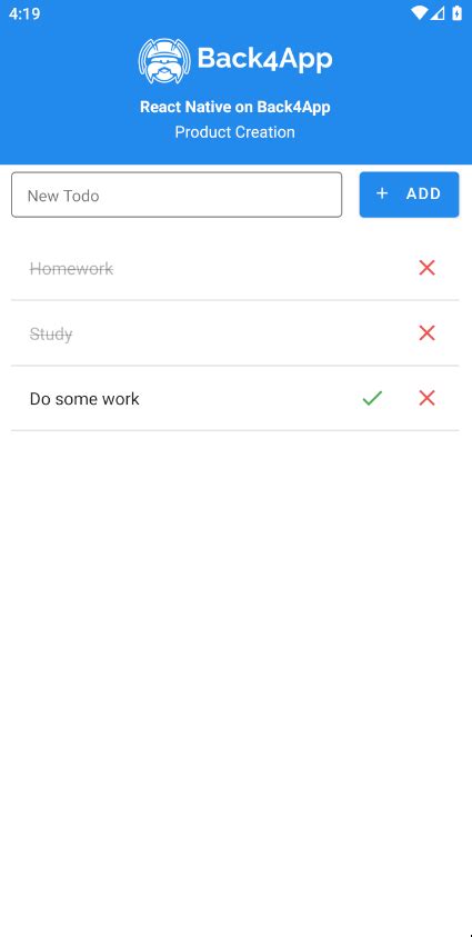 React Native Graphql Crud Tutorial Back4app Backend