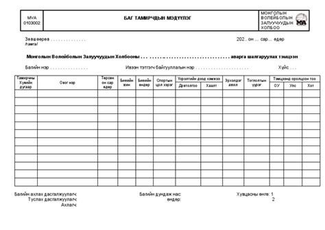 Мэдүүлэгний маягт Pdf