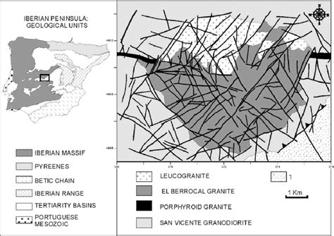 left geological synthesis sketch and right geographical location of
