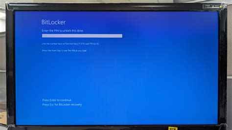 bitlocker pin interface will show as corrupted screen after switch a