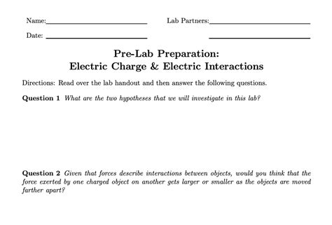 Name Lab Partners Date Pre Lab Preparation Chegg Com