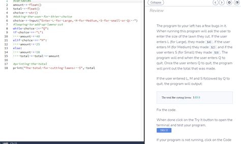 Solved Variables 2 Amount Float Float 3 Total 4