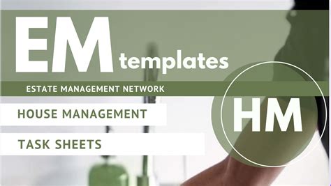 Standardizing Service With Task Sheets Estate Management Network