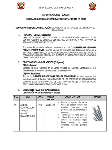 Requerimientodematerialesdeobra Pdf Corrupción Política Hormigón