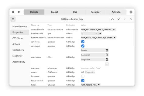 Gtk Inspector Gnome Developer Documentation
