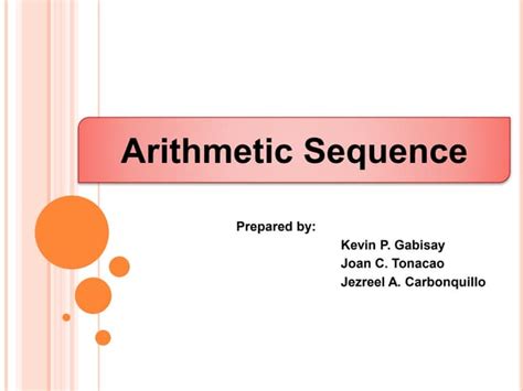 arithmetic sequence pptx