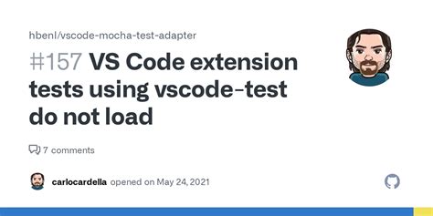 Vs Code Extension Tests Using Vscode Test Do Not Load · Issue 157