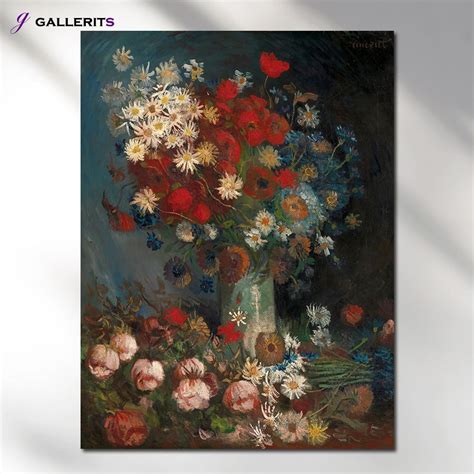 그림·사진 빈센트 반 고흐 전시회 들꽃과장미 정물화 꽃 그림 명화 거실 액자 오늘의집 쇼핑