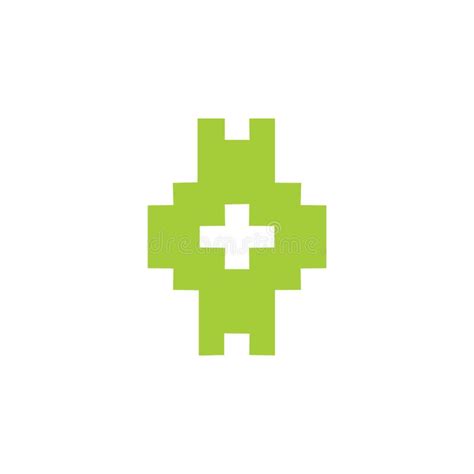 Medical Pixel Icon Stock Vector Illustration Of Green