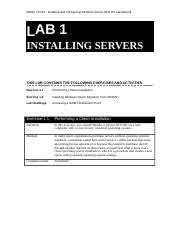 MLO Lab 01 Worksheet 1 Docx MOAC 70 410 Installing And Configuring Windows Server 2012 R2