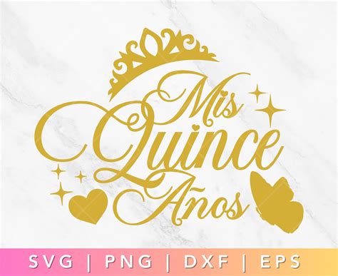 Gold Mis Quince Anos Svg Mis Quince Jpeg Quinceanera Svg Mis Quince