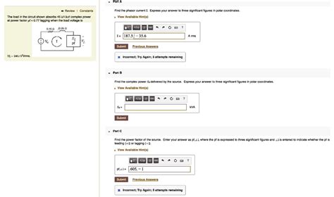 solved review i constants find the phasor current i express your