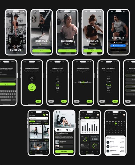 Pulseup Fitness Mobile App Design Project Behance