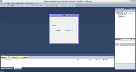 Enable Disable Close Button In Windows Form Vbnet Source Code I Want Source Codes