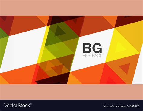 Mosaic Triangle Pattern Abstract Background Vector Image