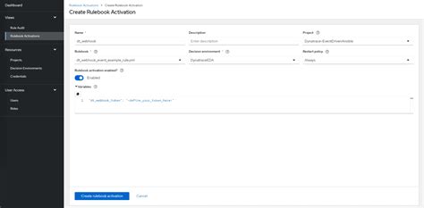 Red Hat Event Driven Ansible — Dynatrace Docs