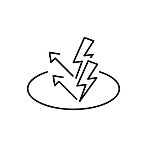 Premium Vector Anti Static Surface Icon Safety From Electricity Remove Charge Energy Thin Line