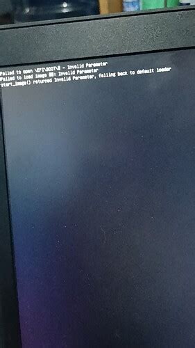 Install Failed To Open Efi Boot Invalid Parameter Fedora Discussion