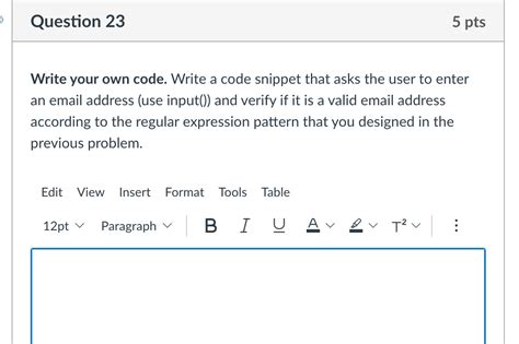Solved Make A Regular Expression Pattern That Can Be Used To