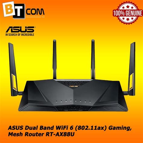 Asus Dual Band Wifi Ax Gaming Mesh Router Rt Ax U Lazada
