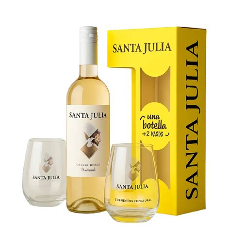 Kit Santa Julia Chenin Dulce 2 Copos Exclusivos Oda Vinhoteca Duty Free
