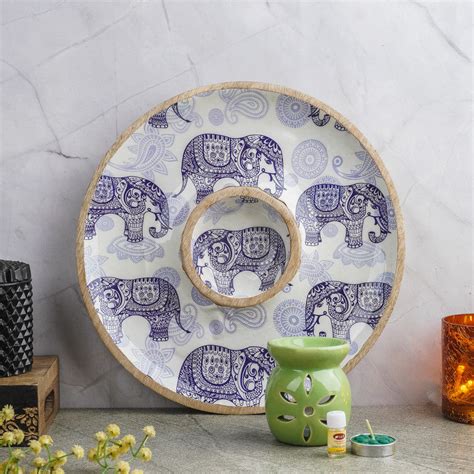 Royal Blue Platter And Diffuser T Hamper The Decor Mart