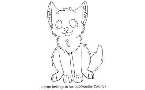 Chibi Wolf Lineart By Animeofanothercolor On Deviantart