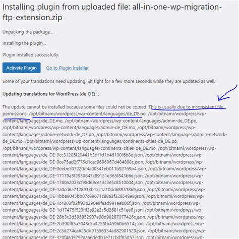 Wordpress Permission Issue Preventing Plugin Upload Or Updates