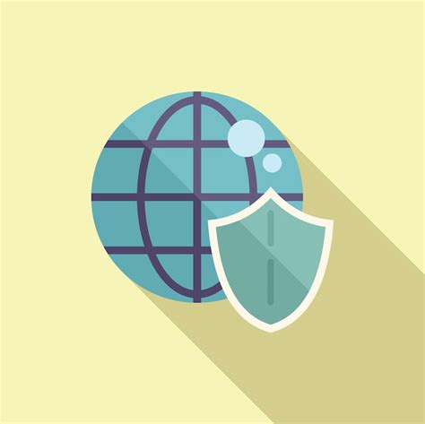 Premium Vector Global Secured Data Icon Flat Vector Privacy Policy