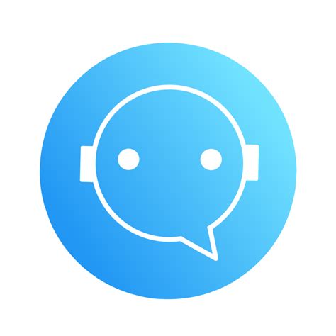 Chatbot In Modern Blue Circle 17263699 Png