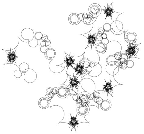 Geometric Patterns Design With Recursive Pursuit Relative Motions