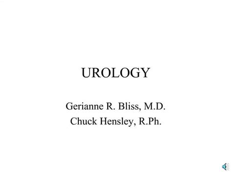 Ppt Urology Powerpoint Presentation Free Download Id 902187