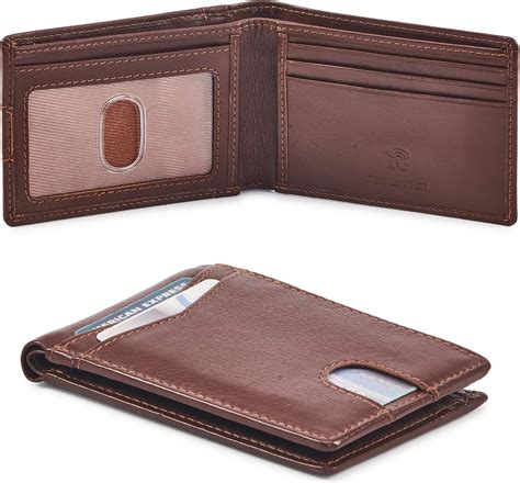 Wallet For Men Bifold Real Leather Rfid Blocking Front
